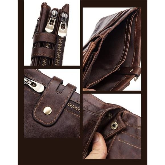 Bags | Mens Wallet Rfid Genuine Leather Bifold Wallets For Men Id ...